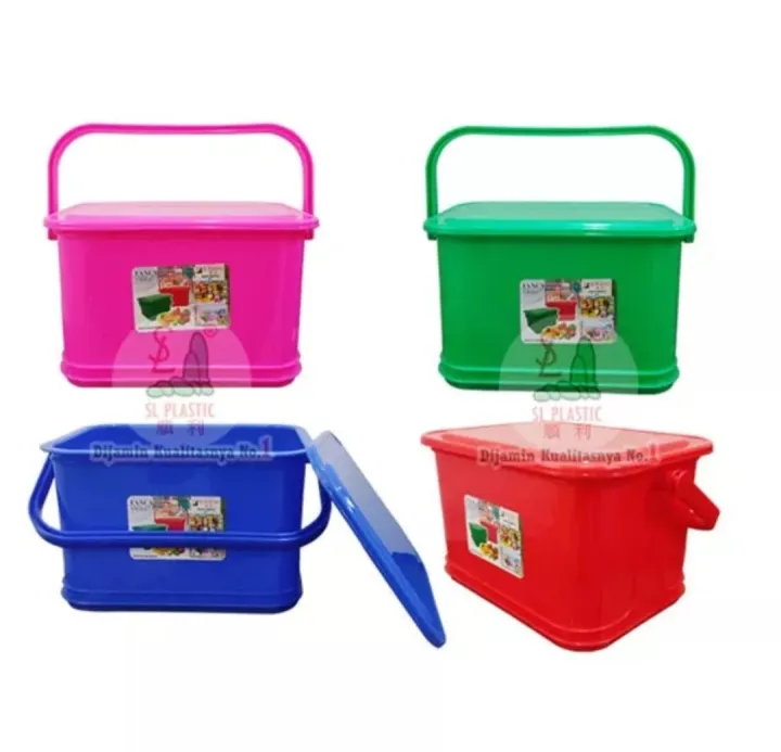 Fancy box container Ukuran 5 liter + tutup dan pegangan/container box ...