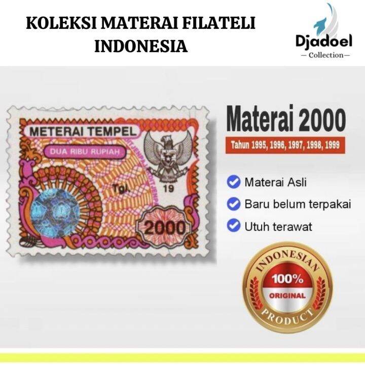Materai 2000 Tahun 1996 1997 1998 1999 Perangko Matrai Tempel Lama Asli ...