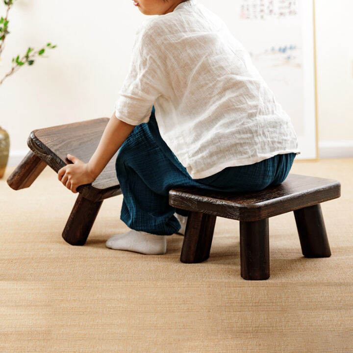 Japanese-Style Solid Wood Home Stool Shoes Changing Stool Low Stool ...