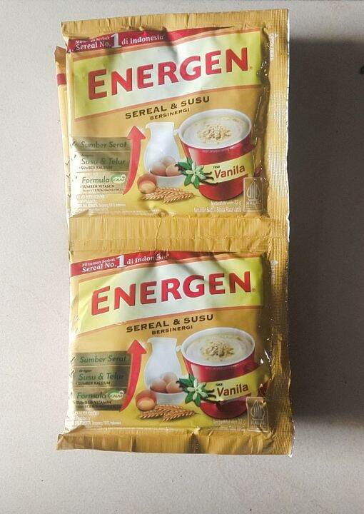 ENERGEN sereal dan susu rasa VANILA 32 gr (1 sachet isi 10) | Lazada ...