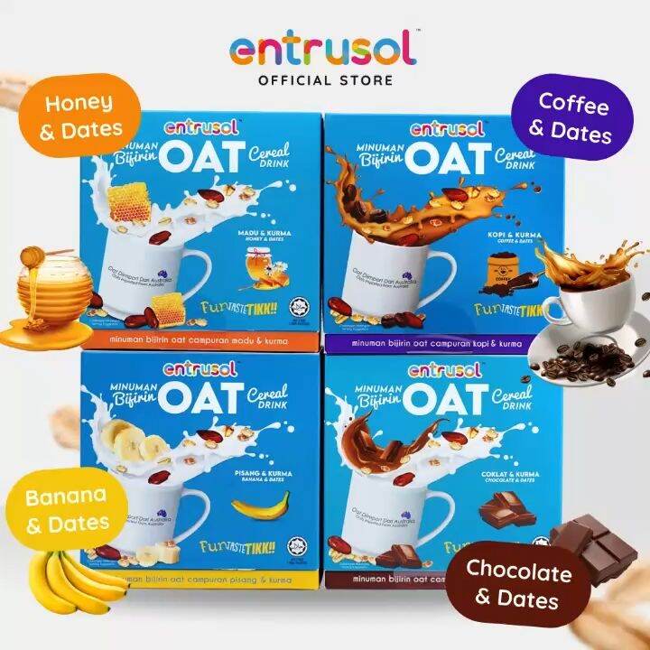 [Double Combo 6 Box] Entrusol Oat Cereal Drink (60 x 30g) - Halal ...