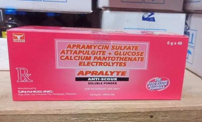 APRALYTE ANTI SCOUR POWDER 6gx48 for veterinary | Lazada PH