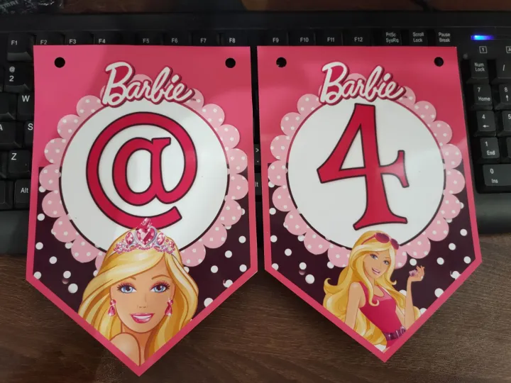 Partify BARBIE THEME party customizable banner decoration Party Needs ...