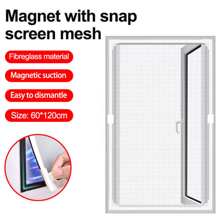 60x120cm Magnetic Screen Net Diy Self-Adhesive Non-Velcro Removable ...