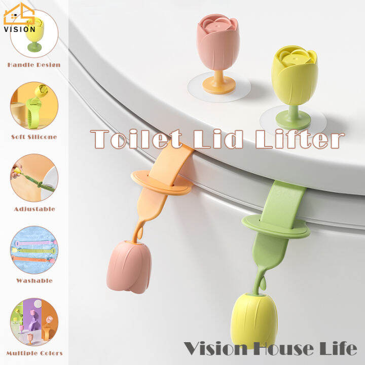 Vision 2Pcs Toilet Seat Lifter Set Toilet Lid Lifter Multifunction ...