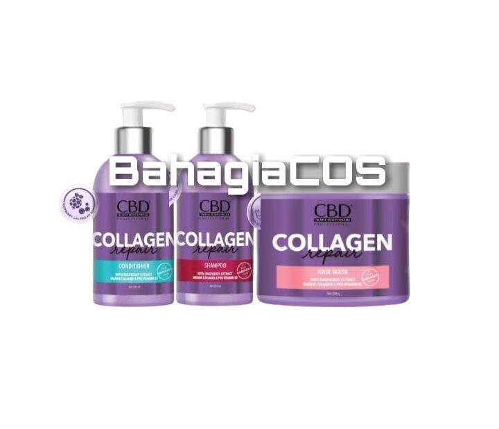 CBD Collagen Hair Mask 500gr + Collagen Shampoo + Collagen Conditioner ...