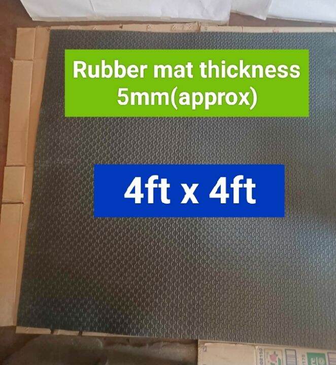 Rubber matting 5mm thickness (4ft x 4ft)//Rubber sheet//Rubber mat ...