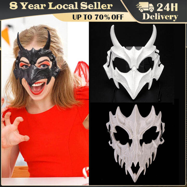 ️【Same Day Delivery】 Halloween Demon Samurai Dragon Bone Yasha Tengu ...