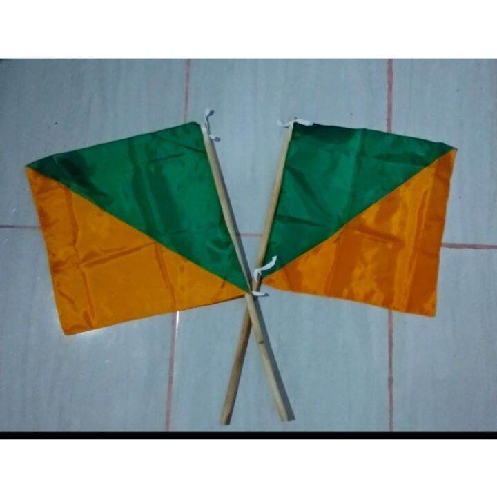 (sepasang) bendera semapur hw dan tongkat /semaphore pramuka | Lazada ...