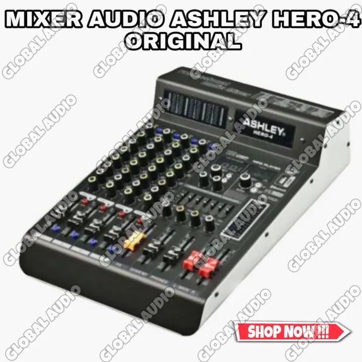 Mixer Ashley Hero 4 Channel Original Multi Effect 199dsp Hero4 Mixing 4 ...