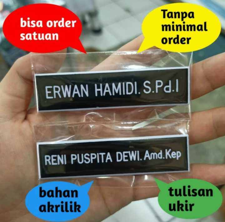 Nama Dada | Name Tag Akrilik | Lazada Indonesia
