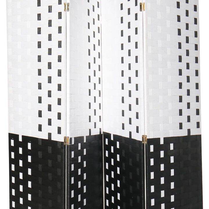 4 Panel Folding Room Divider Screen Removable Storage Shelves Privacy ...