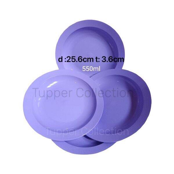 Tupperware Large Deep Plate Familia 550ml (4pcs) | Lazada