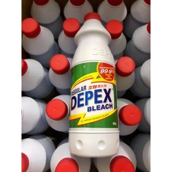 Depex 500 ml ยกลัง 24 ขวด ผลิตภัณฑ์น้ำยาฟอกขาว น้ำยาซักผ้าขาว น้ำยาทำความสะอาด น้ำยาเอนกประสงค์ ...