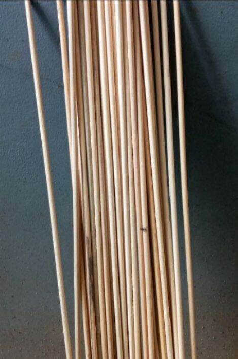 Tiang sangkar burung kayu jati bulat diameter 8mm panjang 1meter 10pcs ...