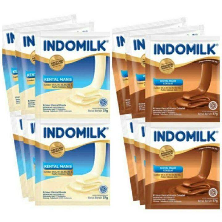 Indomilk sachet 6 / susu indomilk sachet 37gr /susu indomilk kental ...
