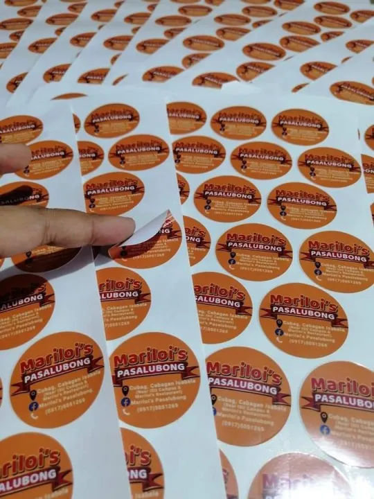 Sticker Label printing Vinyl Glossy, Vinyl matte, Transparent ...