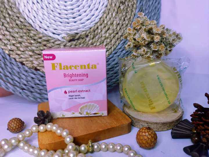 Sabun Transparan Placenta Brightening Beauty Soap [Pearl Extract] Netto ...