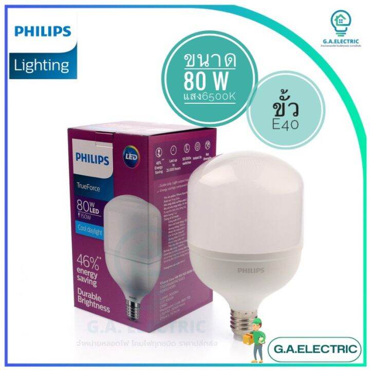 หลอดไฟ LED Philips TrueForce ขนาด 80W แสงขาว หลอดไฟ LED Core HB 80W ...