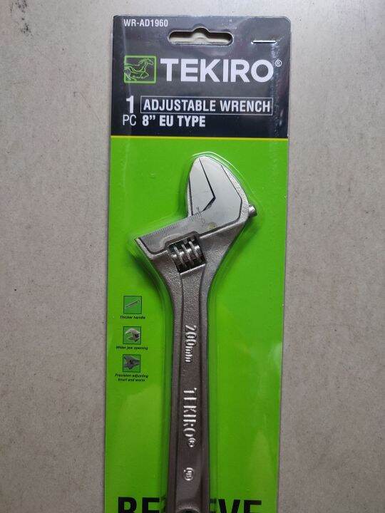 tekiro AD1960 kunci inggris 8inch adjustable wrench 8 inch 200mm 8" AD ...