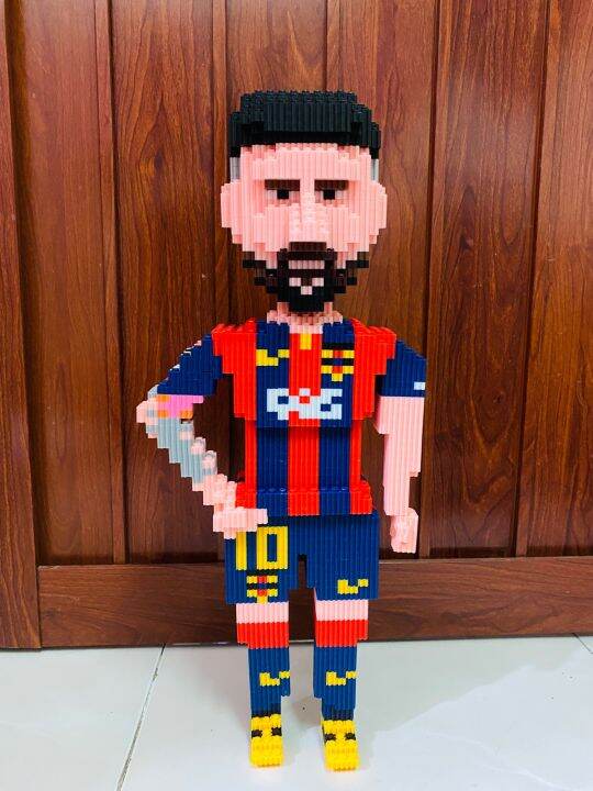 Mô hình lắp ráp lego 3D cầu thủ Leo Messi - Barcelona cao 45cm - MEBA ...