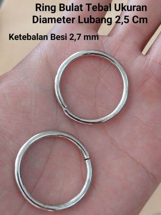 Ring Besi Bulat Ring O Ukuran 2,5 Cm Ketebalan Besi 2,7 mm Warna Nikel ...