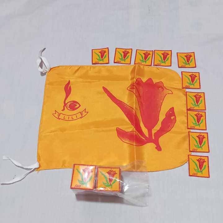 Tanda Regu Pramuka Putri Bunga Lili Paket 10 Bed 1 Bendera | Lazada ...