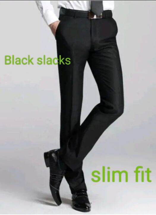 Black pants for men ( skinny cut slacks) | Lazada PH