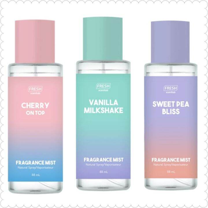 Fresh Scentlab Fragrance Mist 88ml (Sweet Pea Bliss/Cherry on Top ...