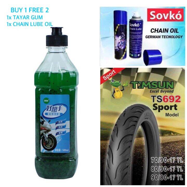 TIMSUN TAYAR TS692 60/80-17~120/70-17 SOFT COMPOUND TYRE HIGH GRIP(2021 ...