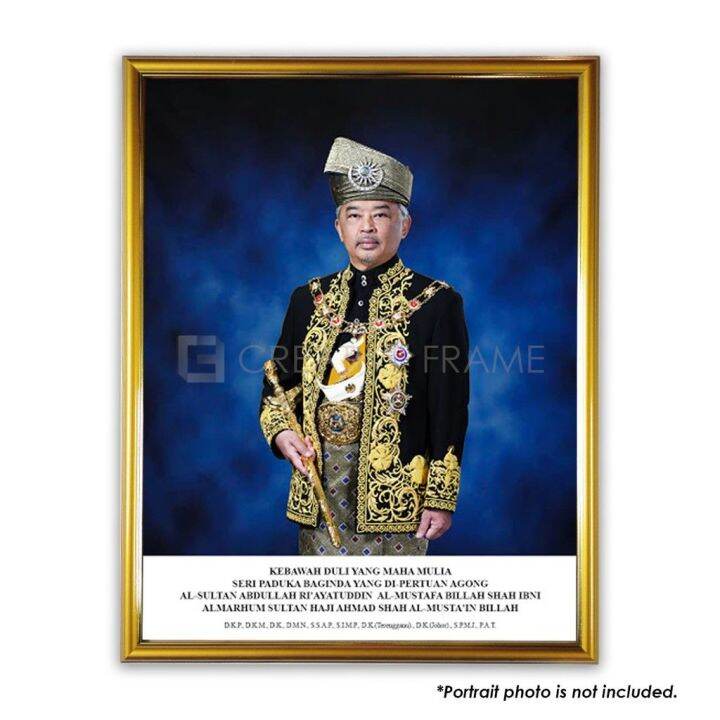 CREATIVE Photo Frame | Golden Frame With Gold Lining [Agong / Sultan ...