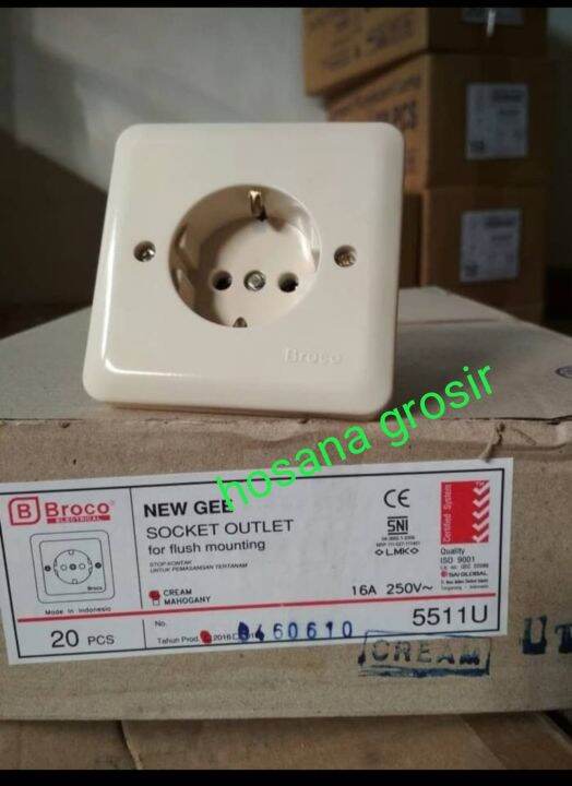 BROCO STOP KONTAK IB/ STOP KONTAK TANAM / BROCO 5511U / STOP KONTAK ...