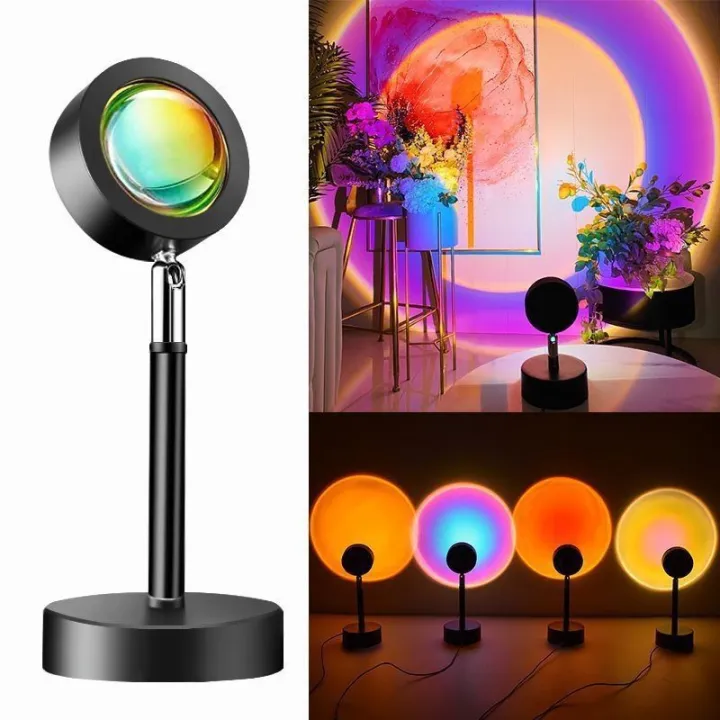 LEDSTAR 3 COLOR IN 1 Sunset lamp ,Sunset Projection lamp, 180 Degree ...