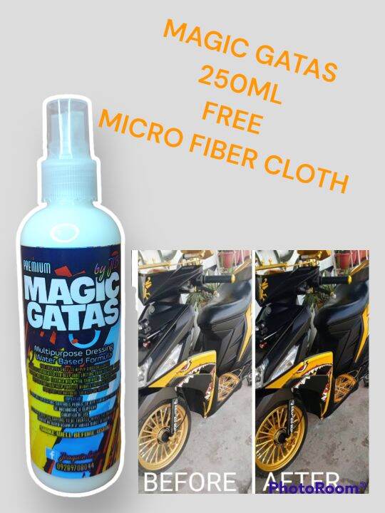 Magic Gatas 250ml malapot with free micro fiber cloth/ motorcycle wax ...