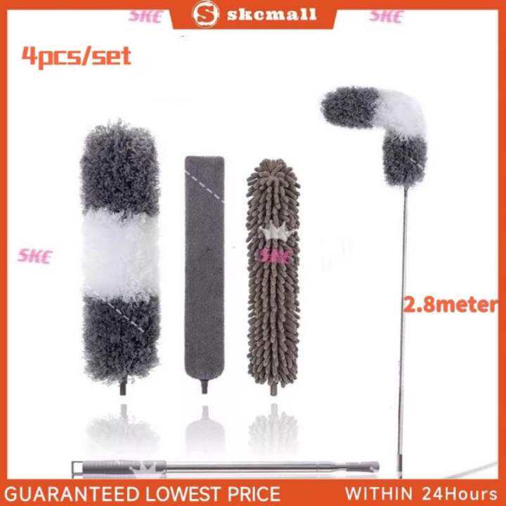4pcs/set Microfiber Duster Kit Extendable Dusters Long Microfiber ...