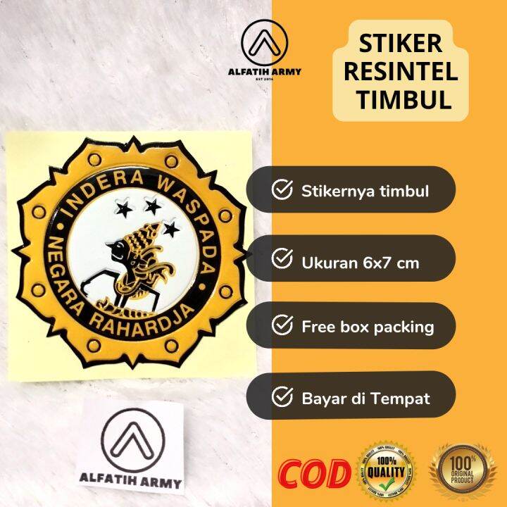 Stiker Resintel Sat Intelkam Polri Timbul Tahan Air Motor AlFatih Army ...