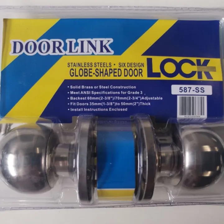 doorlink stainless door knob door lock 587 s/s pvc door | Lazada PH