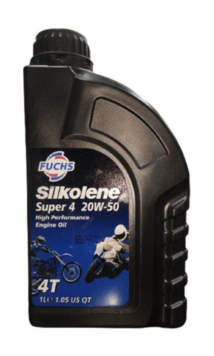 FUCHS SILKOLENE Engine Oil Super 4 4T 1L 20W50 Racing High Performance ...