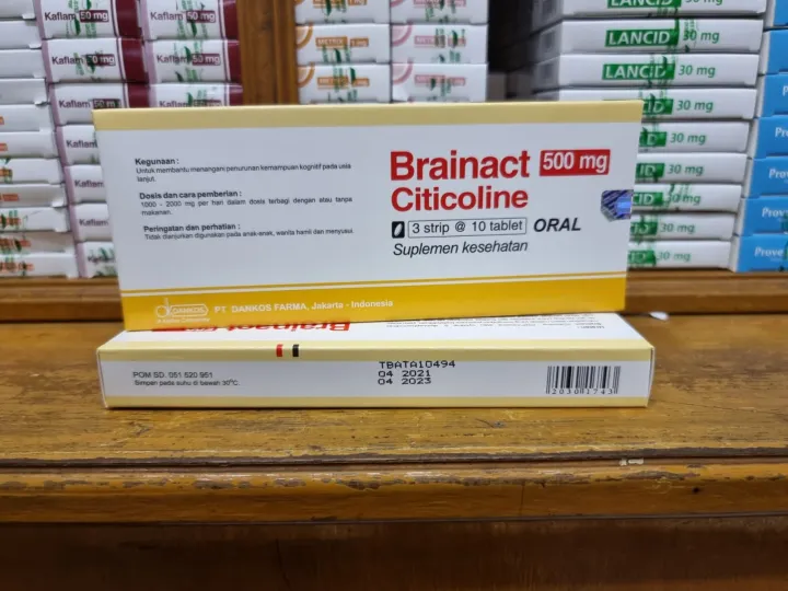 BRAINACT CITICOLINE 500MG PER BOX ISI 30 TABLET EXP APRIL 2023 | Lazada ...