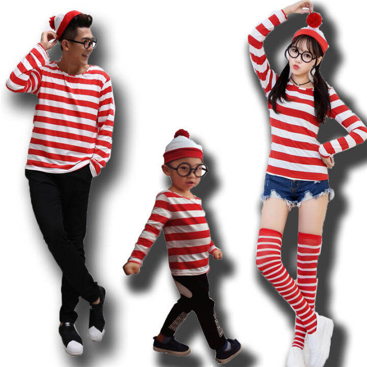 Halloween Parent-Child Outfit Smart Wally Where's Wally British Anime ...