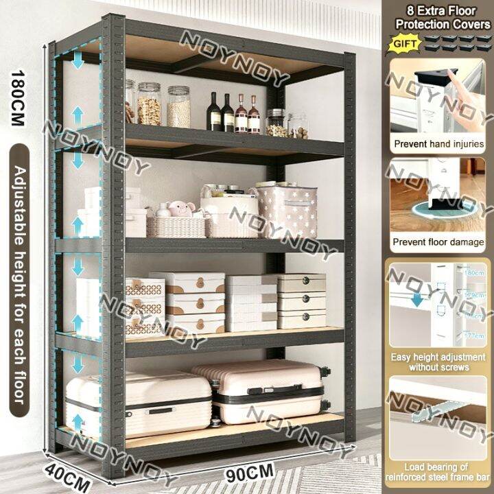 Steel Rack 5 layers Metal rack Rack Organizer Stainless Steel Metal ...