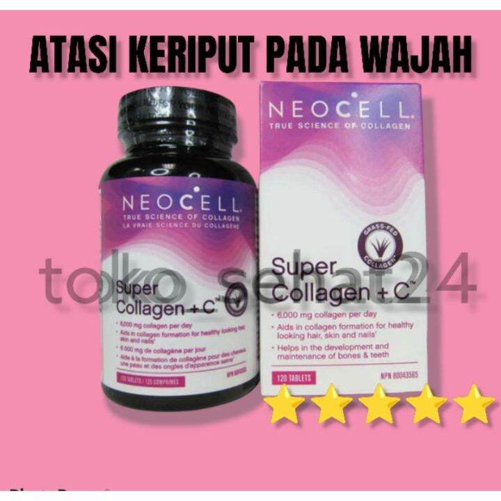 Neocell Super Collagen + vit C type 1&3 6000mg mengatasi keriput pada ...