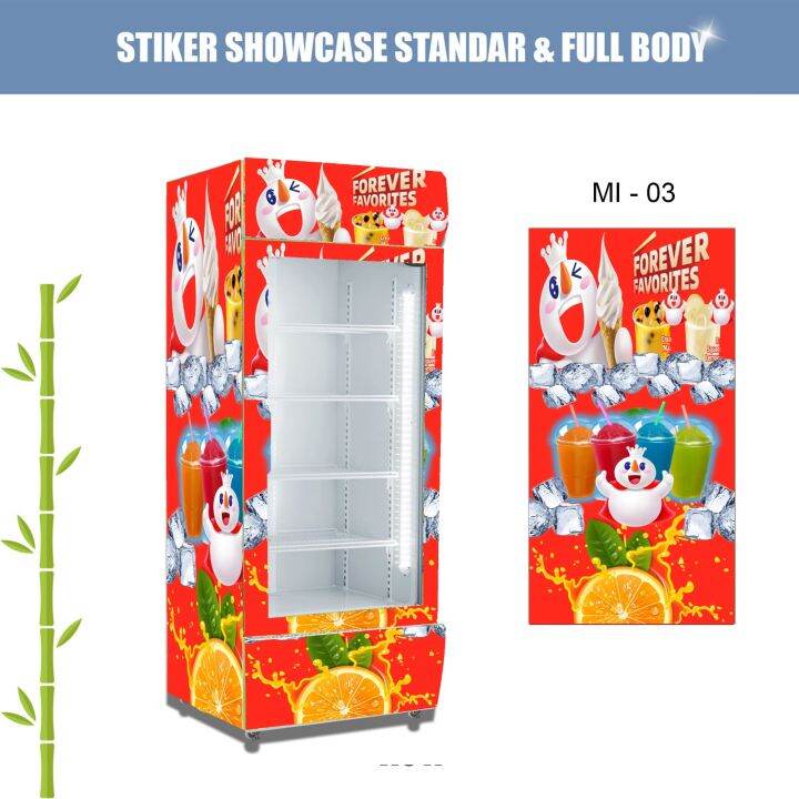 Stiker showcase / lemari pendingin motif es cream | Lazada Indonesia
