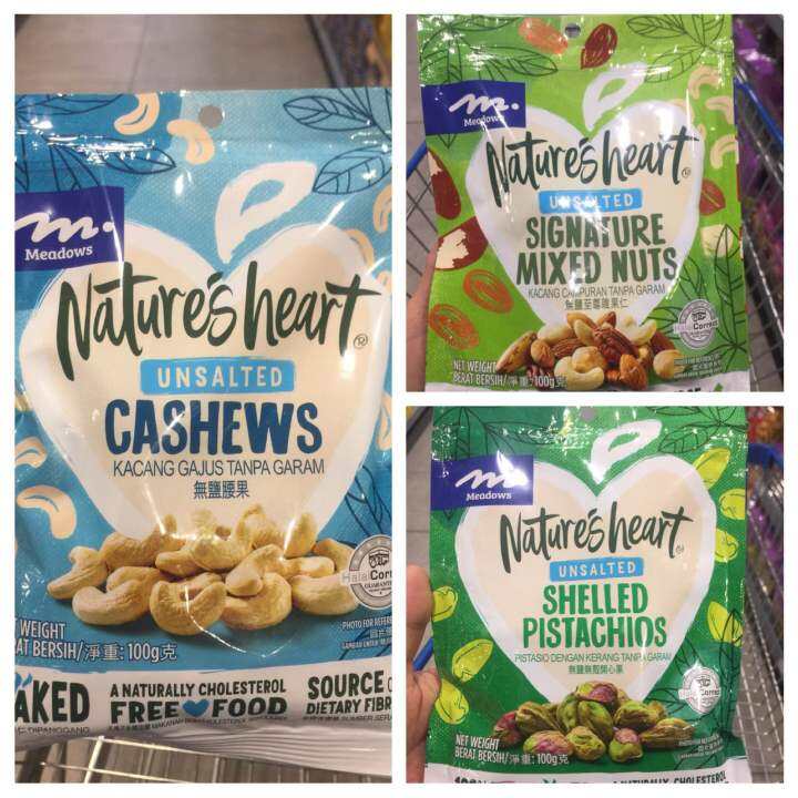 Meadows Nature’s Heart Unsalted Signature Mixed Nuts/Cashew/Pistachios ...