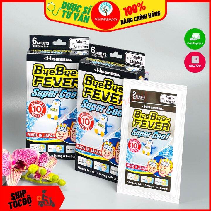 Miếng dán hạ sốt nhanh cho người lớn Hisamitsu Bye Bye-Fever Super Cool ...