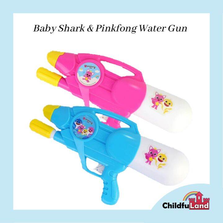 Baby Shark Pinkfong Push-Pull Water Gun for Kids Toys 儿童玩具鲨鱼宝宝碰碰狐推拉式水枪 ...