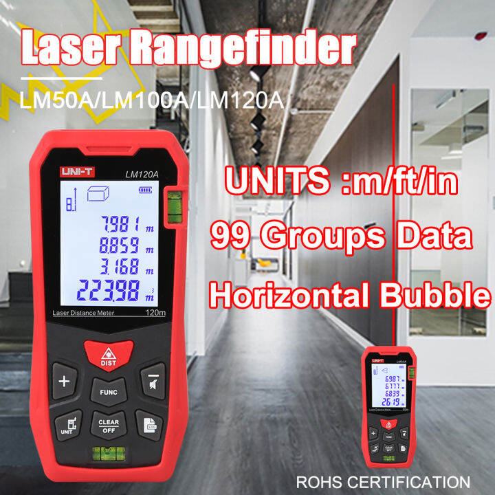 UNI-T Laser Rangefinder LM50A LM70A LM100A LM120A Laser Distance Meter Digital Range Finder Tape ...