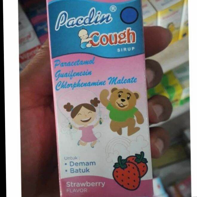 PACDIN COUGH SYRUP RASA STRAWBERRY || OBAT DEMAM DAN BSTUK | Lazada ...