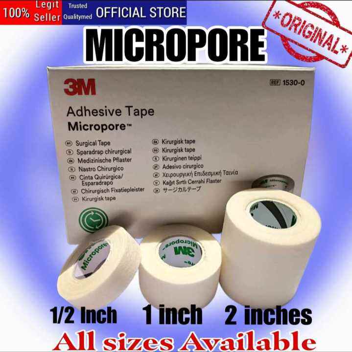 3M Micropore Surgical Tape 1/2, 1 & 2 Inch ( Sold per Piece) | Lazada PH