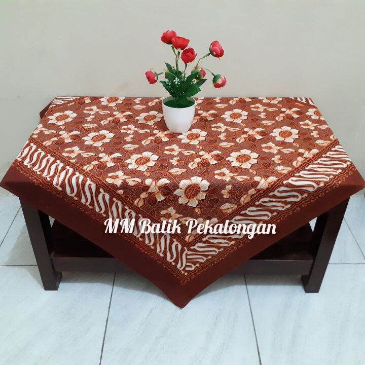 Taplak Meja Guru Kantor Sekolah Batik Cap Motif Bunga | Lazada Indonesia